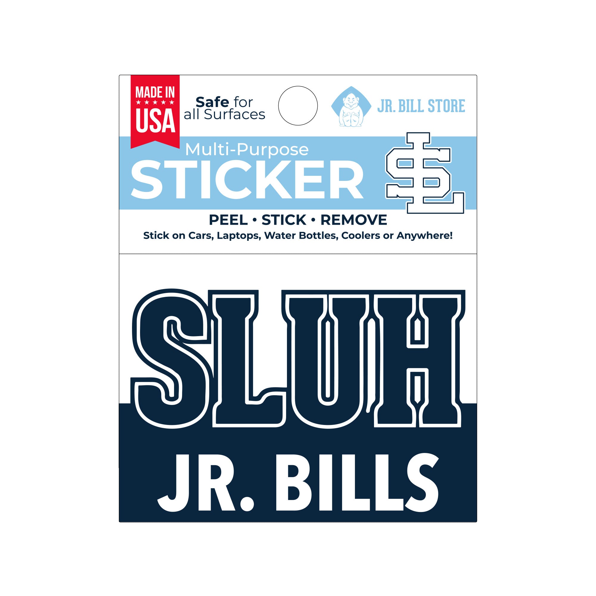 SLUH Jr. Bills 3" x 4" Vinyl Sticker – JR. BILL STORE