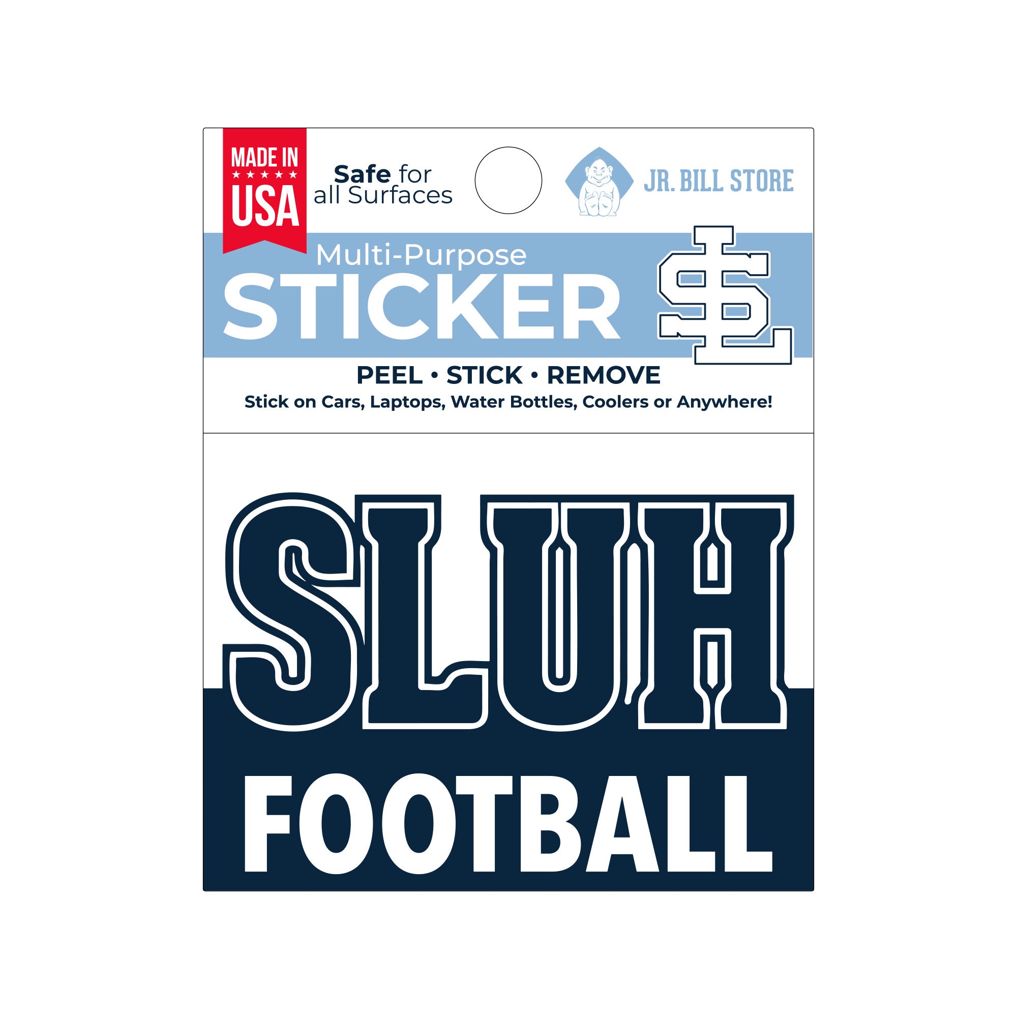 SLUH Football 3" x 4" Vinyl Sticker – JR. BILL STORE